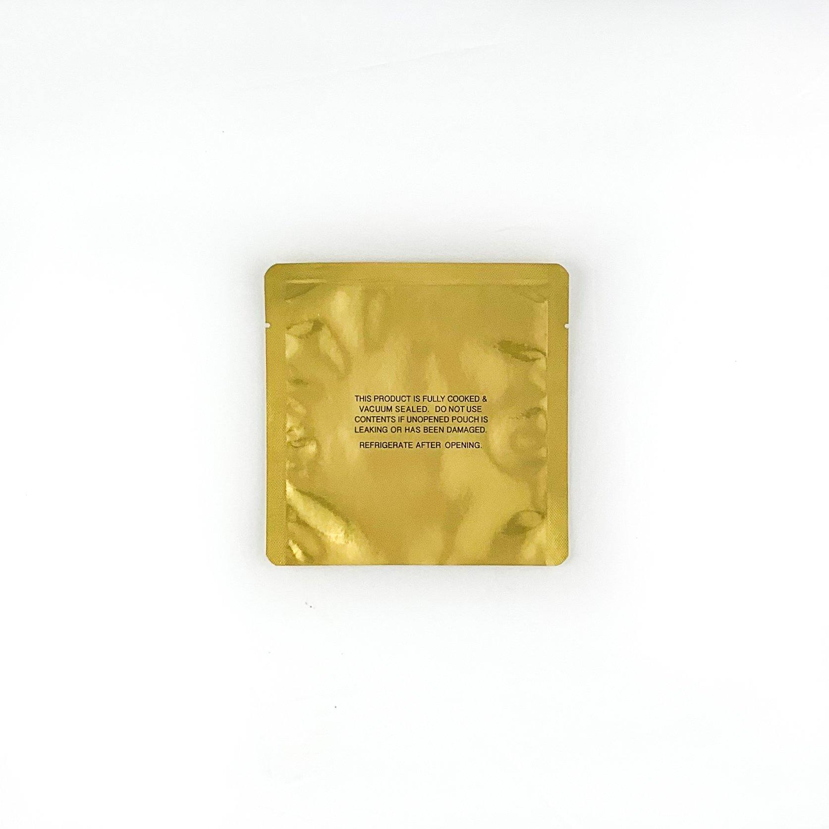 3-Side Seal Gold Retort Pouch 5.7 x 5.7" - 2 oz | Lovely day to drop by