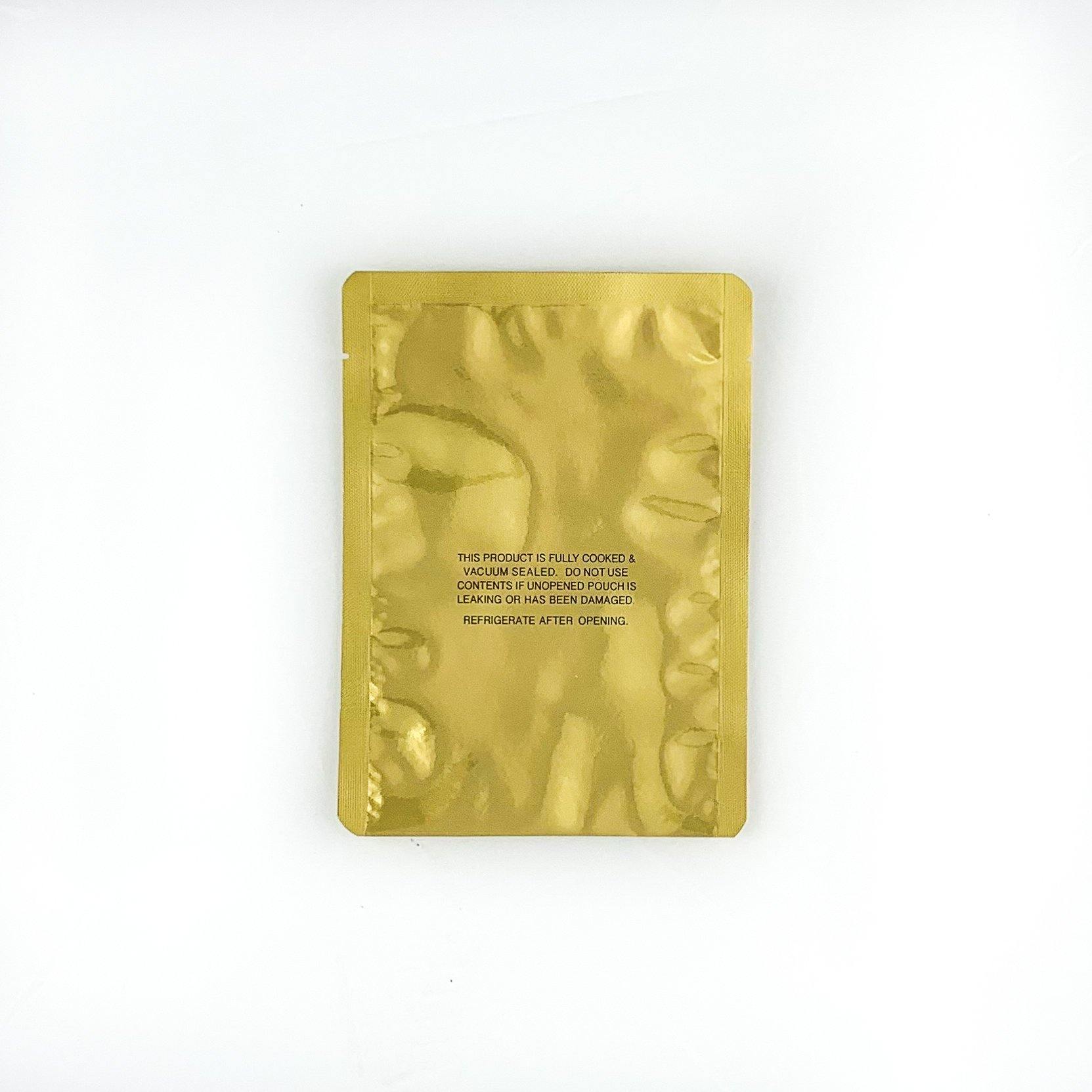 3-Side Seal Gold Retort Pouch 5.7 x 7.8" – 4 oz | Lovely day to drop by